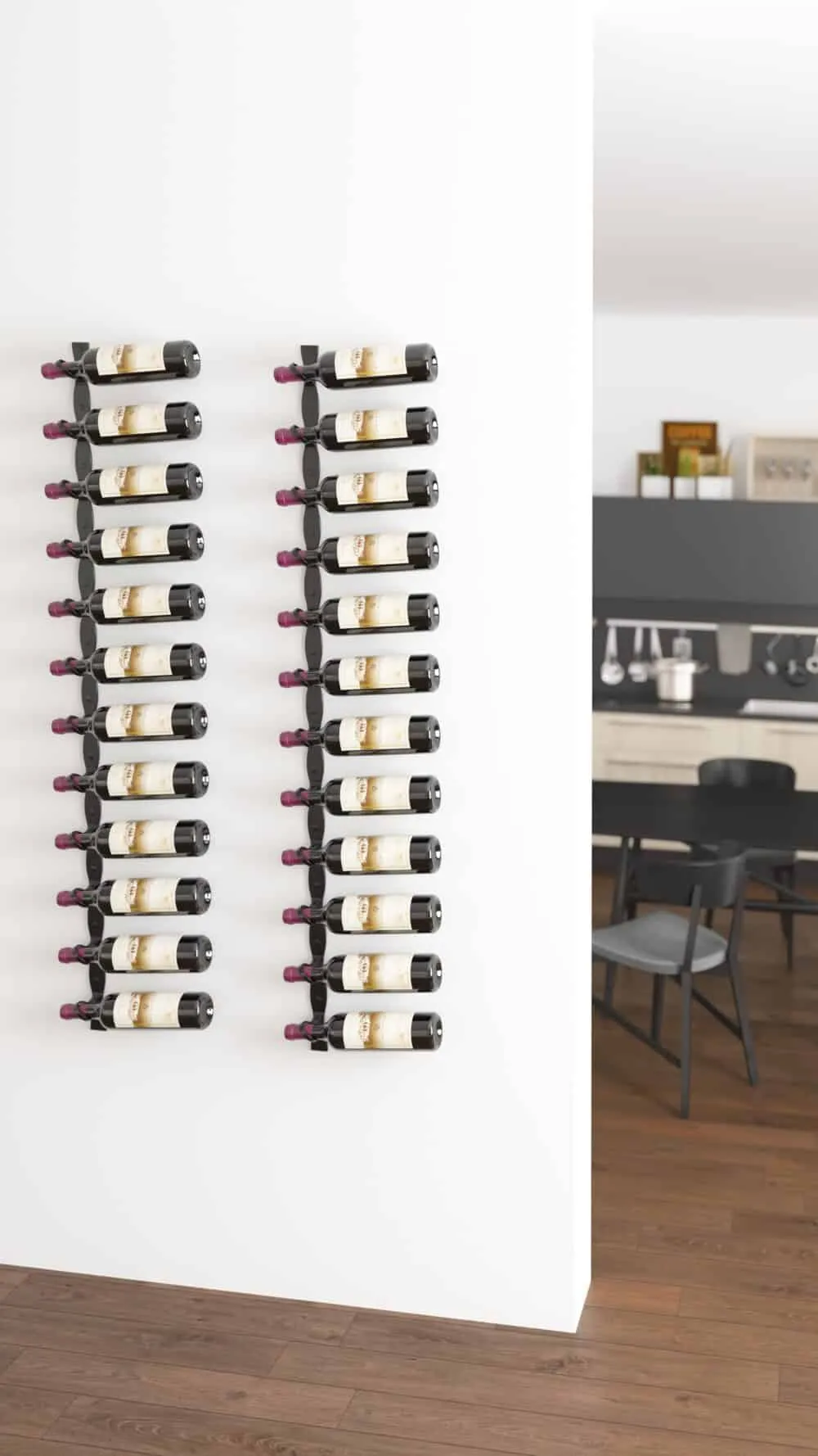 Helix Single 60 (minimalist wall mounted metal wine rack kit) - Modern ...
